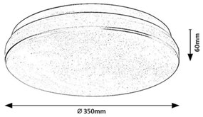 Rabalux 77140 - LED Koup. strop. svítidlo se senzorem LOWAR 24W/230V 4000K IP44