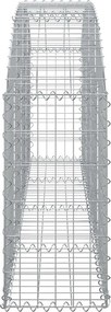 Klenutý gabionový koš 200 x 30 x 60/80 cm pozinkované železo 153463