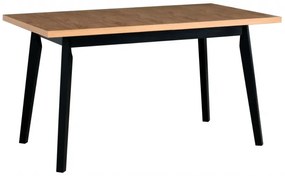 Jídelní stůl OSLO 5 deska stolu artisan, podstava stolu bílá, nohy stolu grafit
