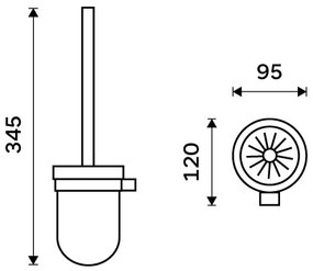 Nimco WC štětka BORMO - BR 11094KU-26