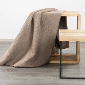 Vysoce kvalitní deka v tmavě béžové barvě s vaflovou strukturou Šířka: 150 cm | Délka: 200 cm