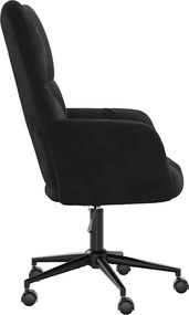 Relaxační křeslo černé samet 328178