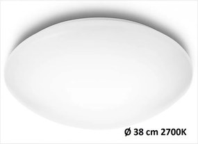 LED Stropní svítidlo Philips Suede 31802/31/EO bílé 2700K 38cm