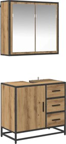 Sada koupelnového nábytku 2 ks Artisanový dub 65 x 33 x 60 cm 3402321
