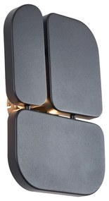 Designová nástěnná lampa černá 3-světla - Planes