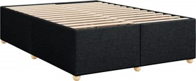 Box spring postel s matrací černá 140x200 cm textil 3286698