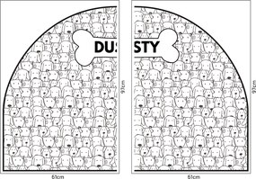 PIPPER. Ochranná textilní nálepka na zeď - Oblouk - Psi Velikost: 120x96cm, Jméno: Bez jména
