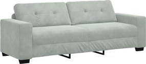Set pohovek 3 ks Světle šedá samet 3324639