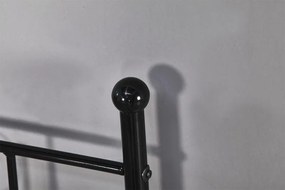 Kovová pohovka 90x200 - jednolůžko, černá, ROZALI Kondela 0000264282