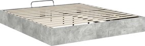 Ottoman postel Betonově Šedá 160 x 200 cm Dřevěný materiál 3409216