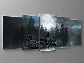 Liox Obraz Jelen v temném lese Rozměr: 125 x 55 cm