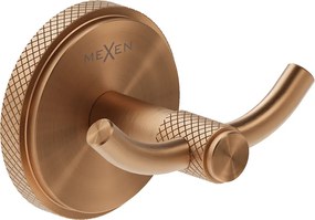 Mexen Gravo, nástěnný dvojitý háček na ručníky, měděná matná, 70A93012-65