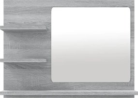 vidaXL Koupelnové zrcadlo 60 x 10,5 x 45 cm dřevotříska [815661] Barva: šedá sonoma