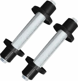Kola ke kolečku s nápravami 2 ks masivní PU 4,00–8 390 mm 142979