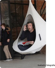 Kondela Závěsné houpací křeslo, světle šedá, KLORIN NEW BIG SIZE CACOON HAMMOCK