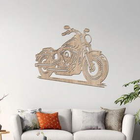 dřevo života Dřevěný obraz motorky Harley Davidson Zvolte rozměr (cm): 60x50, Zvolte barvu dekoru: Dub Sonoma