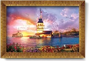 ART PUZZLE 5665 Puzzle s rámem a lepidlem 3v1 Dívčí věž / 1000 dílků /