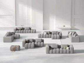 Šedá rohová pohovka (levý roh/s lenoškou) Verona – Cosmopolitan Design