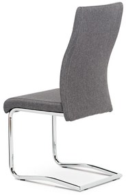 Jídelní židle šedá látka / chrom Autronic DCL-427 GREY2