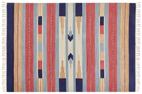 Bavlněný kelimový koberec 140 x 200 cm vícebarevný GANDZAK Beliani