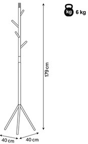 Autronic Kovový stojanový věšák 80001-01 Barva: Černá