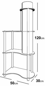 Stojací lampa s poličkami NOTO 1xE27/40W/230V hnědá/černá
