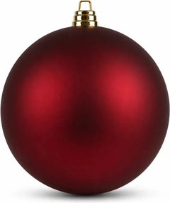 Velká vánoční koule 30 cm, tmavě červená, matná, UV