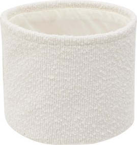 Sada 3 textilních košů BOUCLETTE, 14 x 14 x 11 cm - bílý