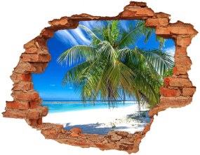 Wallmuralia Nálepka fototapeta 3D výhled Tropická pláž 90x70 cm