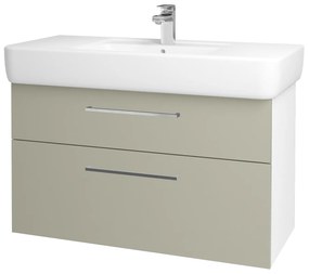 Dřevojas Koupelnová skříň Q MAX SZZ2 100 Varianta: N01 Bílá lesk / Úchytka T01 / D10 Borovice Jackson