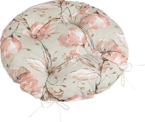 Bellatex Sedák Adéla prošívaný kulatý Šedá,Růžová 40 cm, (průměr)