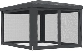 Party stan se 4 síťovanými bočnicemi antracitový 3 x 4 m HDPE 319234