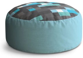 Taburet Circle Blocks 1, modrá / šedá