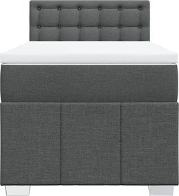 Box spring postel s matrací tmavě šedá 80 x 200 cm textil 3286910