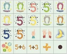 DINO Kostky Čísla / Kubus dřevěné kostky / 20 dílků / od 3 let