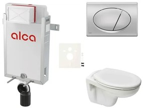 Cenově zvýhodněný závěsný WC set Alca k zazdění + WC Ceramia S-Line Pro SIKOAP3
