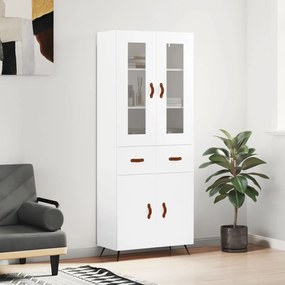 Skříň highboard bílá 69,5 x 34 x 180 cm kompozitní dřevo