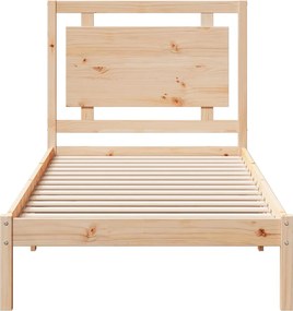 Prodloužený rám postele bez matrace 100 x 220 cm masivní dřevo 3309199
