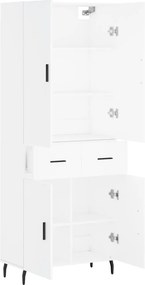 Skříň highboard bílá 69,5 x 34 x 180 cm kompozitní dřevo 3198161