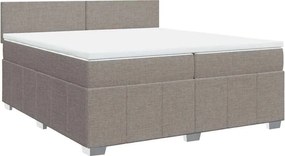 Box spring postel s matrací taupe 200x200 cm textil 3289472