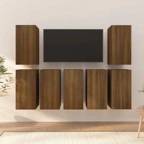 TV skříňky 7 ks hnědý dub 30,5 x 30 x 60 cm kompozitní dřevo
