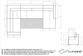Světle hnědá rozkládací modulární rohová pohovka s úložným prostorem (levý roh) Lulu – Miuform