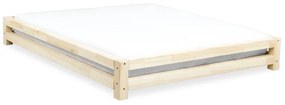 Benlemi Dvoulůžková postel JAPA Zvolte barvu: Transparentní vosková lazura matná, Rozměr: 200 x 200 cm
