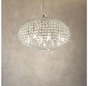 Ideal Lux - Křišťálový lustr na lanku ORION 12xE14/40W/230V pr. 60 cm stříbrná ID066394