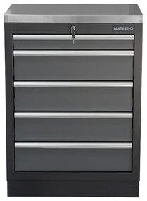 Dílenská skříňka s nerezovou pracovní deskou | 5 šuplíků | 680x465x950 mm Matabro SET-CA01061