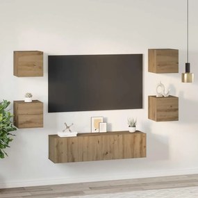 Sestava TV skříněk 6 ks Artisanový dub Kompozitní dřevo 3393143