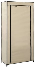 Botník s potahem krémový 58 x 28 x 106 cm textil 282429