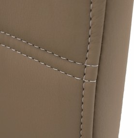 Jídelní židle, ekokůže cappucino, světlé šití / chrom,ABIRA NEW