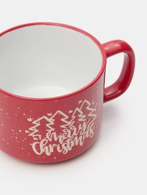 Sinsay - Vánoční kameninový hrnek s nápisem „Merry Christmas“ - červená