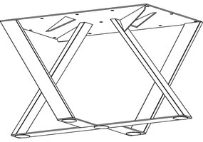 Havlíček truhlářství Jídelní dubový stůl SIMA - podnož ocel surová/ deska palisandr